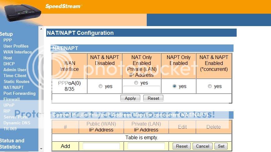 NAT & NAPT Enabled (*concurrent) on a speedstream 4200 | Tech Support Guy
