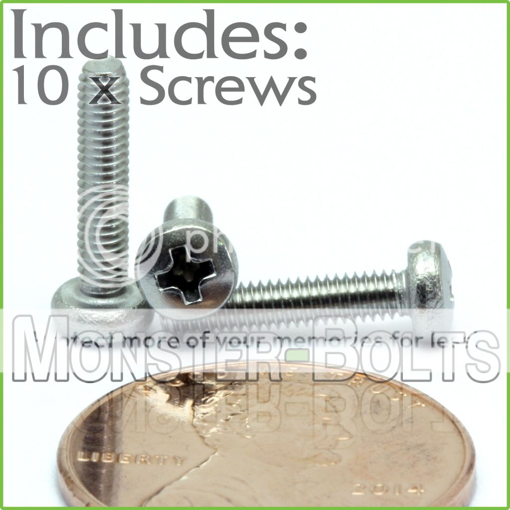 2.5mm x 0.45 x 12mm – Qty 10 – Stainless Steel Phillips pan head Screws ...